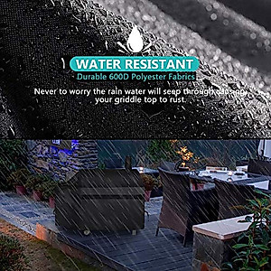 NEXCOVER Offset Smoker Cover - 60 Inch Waterproof Charcoal Grill Cover, Outdoor Heavy Duty BBQ Cover, Rip Resistant Smokestack Barbecue Cover for Brinkmann Char-Broil Weber Nexgrill, Black.