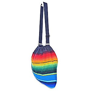 Handmade Bohemian Bag From Mexican Serape Blanket - Cinco de Mayo Hippie Boho Denim Purse Sack Bag