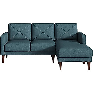 Belffin Convertible Sectional Sofa Couch with Chaise L Shaped Sofa Couch Reversible Sofa Couch Blue