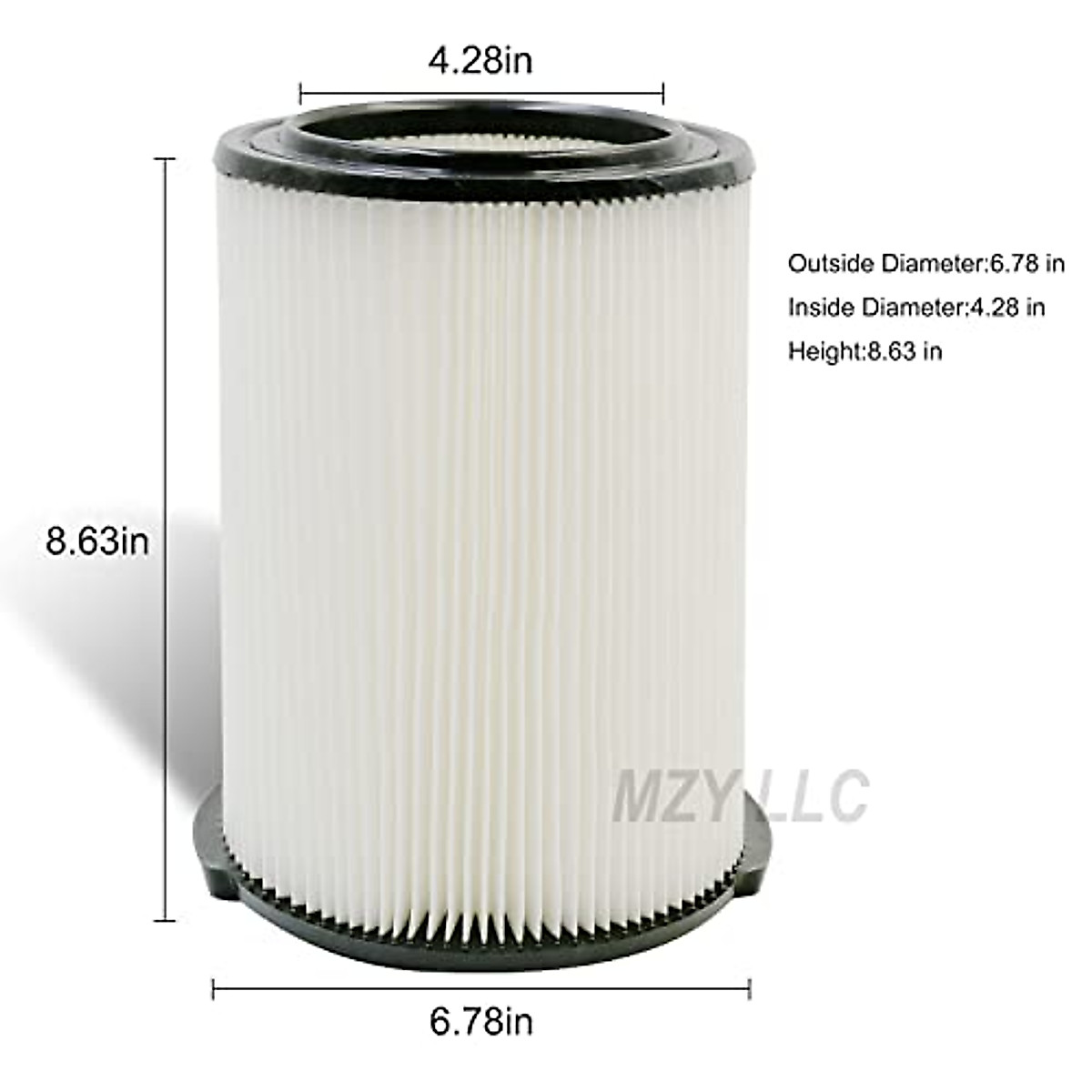 2 Pack VF4000 Filter Replacement for Ridgid for Shop Vac Wet Dry Vacuums 5-20 Gallon 72947 & for Husky 6-9 Gallon Vacuum Cleaners RV2400A RV2600B WD5500 WD0671