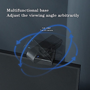 HSQMA 1080P HD Webcam - Web Camera with Microphone, 90°Camera W/2 Noise-canceling Mics &Privacy Cover, Plug & Play USB Webcam for Video Callling, Zoom/Skype/Facetime,PC/Mac/Laptop