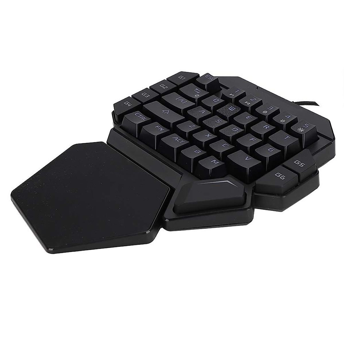fasient Keyboard, Black Driver-Free One-Handed 35 Keys with Macro Definition Function Portable Gaming Keyboard, for Win 2000/Win XP/Win ME/Vista/Win7/Win8/WIN10