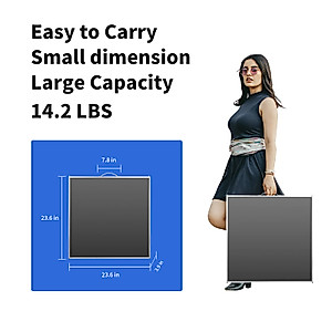 Moosinily 6 Ft Folding Table Adjustable Height Camping Table Aluminum Portable Table with Handle Tri-fold Outdoor Table Picnic BBQ Party Black