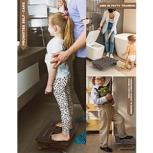 JOYOOSS Wooden Step Stool For Bed, Small Step Stool For Bed Steps For High Beds For Adults Wooden Step Stool For Adults, Step For Bed Wooden Foot Stool for Bathroom, Bedroom, Kitchen & Bedside Support