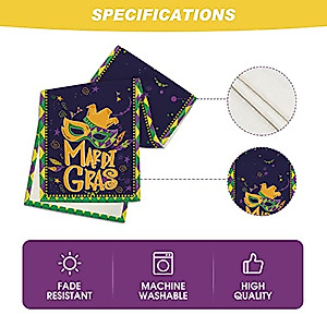 Artoid Mode Mask Carnival Mardi Gras Table Runner, Seasonal Festival Holiday Kitchen Dining Table Decoration for Indoor Outdoor Home Party Decor 13 x 72 Inch