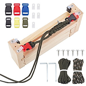 PH PandaHall Jig Bracelet Kit, Adjustable Length Bracelet Maker Kit for Weaving DIY Craft Tools, Including 2 Parachute Cords and 6 Quick Release Buckles