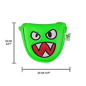 Foretra – Green Monster - Golf Putter Headcover Quality PU Leather Magnetic Closure for Mallet Style Putters Scotty Cameron Odyssey Taylormade Ping
