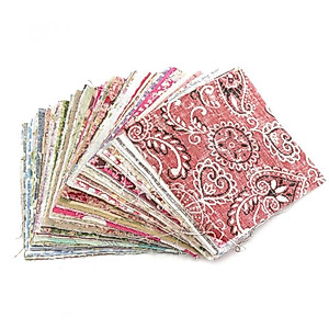 100pcs 10x10cm Square Floral Cotton Fabric Patchwork Cloth Printed Fabric Quilting Sewing Craft Bundle