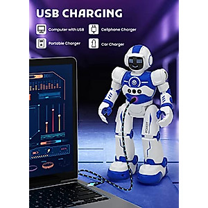 EduCuties Robot Toys for Kids,Programmable Remote Control Smart Walking Dancing Robot Toy Gift with Gesture & Sensing for Age 4 5 6 7 8 9 10 Year Old Boys for Birthday Gift Present