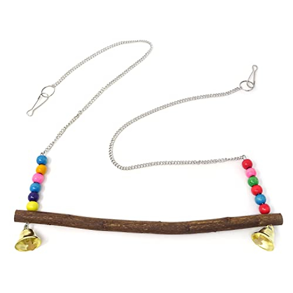 Honbay Hens Swing Chicken Toy Wooden Handmade Bird Swing Bird Toy for Large Bird Parrot Hens Cock Macaw