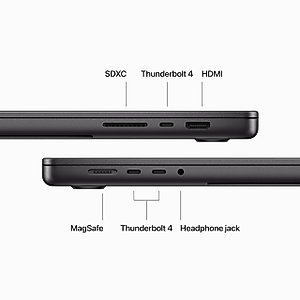 Apple 2023 MacBook Pro Laptop M3 Pro chip with 12‑core CPU, 18‑core GPU: Built for Apple Intelligence, 16.2-inch Liquid Retina XDR Display, 18GB Unified Memory, 512GB SSD Storage; Space Black