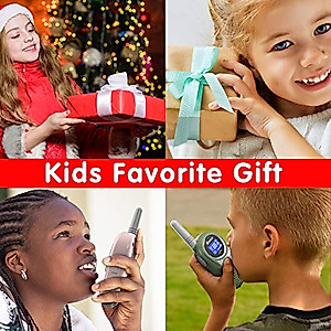 Qniglo Rechargeable Walkie Talkies for Adults, Kids Walkie Talkies 4 Pack with Li-ion Battery, Outdoor Camping Spy Games for Family, Toys for Boys Girls Halloween Xmas Birthday Gifts