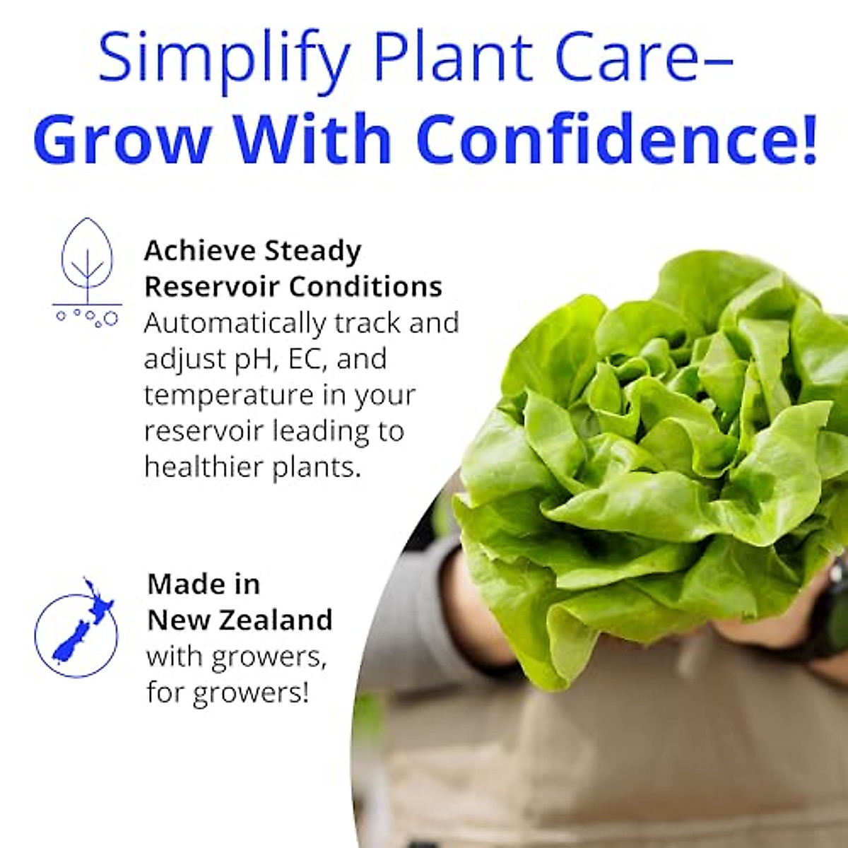 Bluelab CONTPRO Pro Controller for Fully Automated 24/7 Digital Monitor, Dosing, and Data Logging of Hydroponics Reservoir (Base Only, No Pump), includes pH, EC, and temperature probe