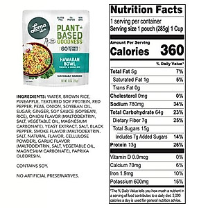 Loma Linda - Plant-Based Complete Meal Solution 10 oz. Packets (Hawaiian Bowl, 6 Pack)