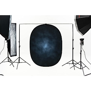 Kate Collapsible Backdrop Pop Up Backdrops Blue Portable Background for Portrait Photography, for Video Conference, for Live Stream, 5x6.5ft