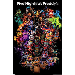 Trends International Five Nights at Freddy's: Special Delivery-Collage Wall Poster, 22.375" x 34", Unframed Version, Bathroom