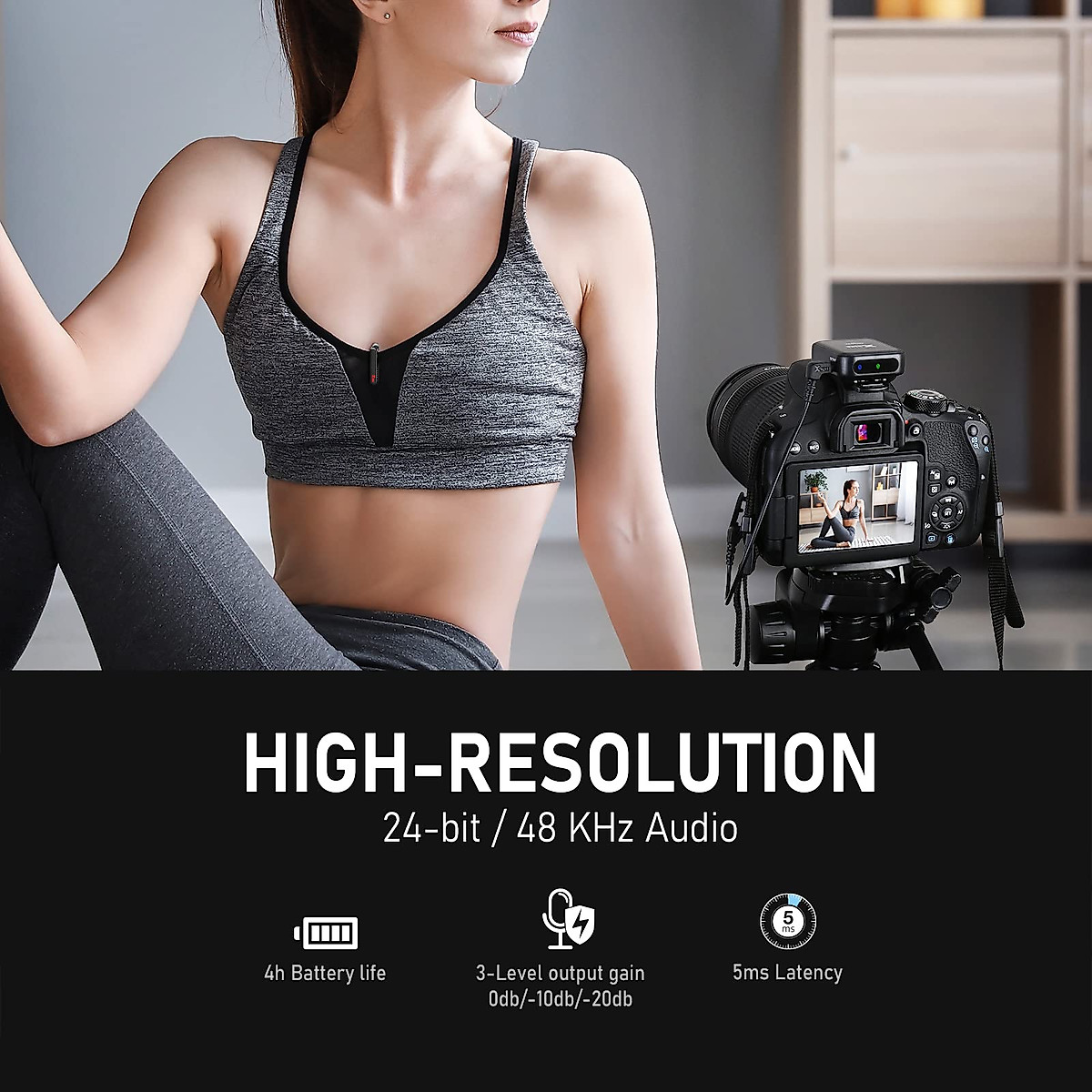 Xvive U6 Wireless Lavalier Microphone System for DSLR Camera,Digital Camera,Smart Phone