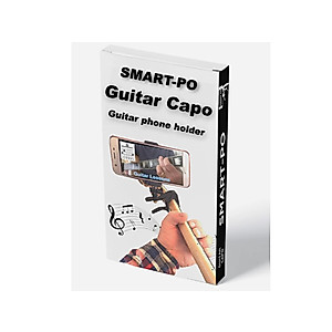 Smart-Po Smartphone Guitar Capo | Android and iPhone Compatible Dock Headstock Neck Clamp | Cell Phone Holder Aid Musicians | Electric or Acoustic Guitars