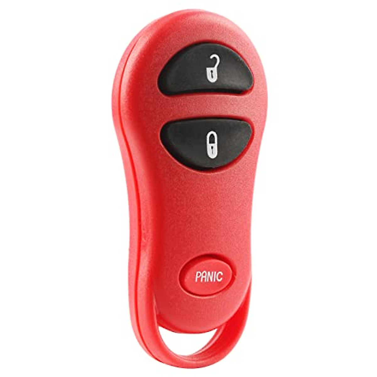 Replacement for 1999-2005 Chrysler Dodge Plymouth Red 3-Button Keyless Entry Remote Key Fob 04686481