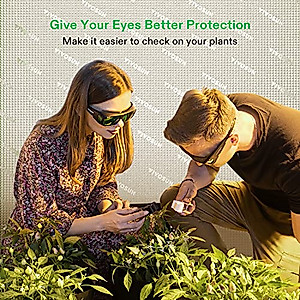 VIVOSUN 2-Pack Indoor Hydroponics LED Grow Room Glasses with Glasses Case