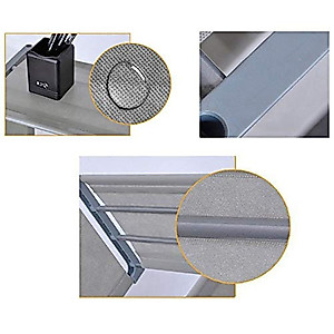 NiceAI Bookshelf Lightweight Slim Modern Bookcase Metal Framework Children's Room Arrangement Toys Office A4 File Books Kitchen Clothing Storage Rack Gray