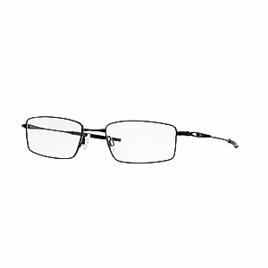 Oakley Men's Ox3136 Top Spinner 4b Rectangular Prescription Eyewear Frames, Polished Black/Demo Lens, 53 mm