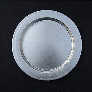 Kunefe Plate - Kunafa plate large 4-8 servings set of 2 silver color aluminum pans tray kataifi kunafeh knafeh cooking and serving plates for shredded kadaifi phyllo fillo dough pan/Turkish dessert