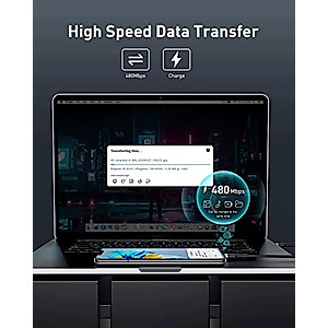 Baseus USB C Cable, [2-Pack 6.6ft+6.6ft] 100W PD 5A QC 4.0 Fast Charging USB C to USB C Cable, Nylon Braided Type C Cable for Samsung S21 S20 Note 20 iPad Pro MacBook Pro Google Pixel etc(Black)