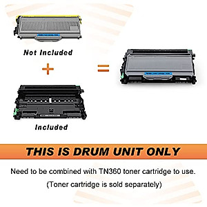 v4ink Compatible Drum Replacement for Brother DR360 Drum Unit Work with HL-2140 HL-2170W DCP-7030 DCP-7040 MFC-7340 MFC-7345N MFC-7440N MFC-7840W Prtiner, 1-Pack