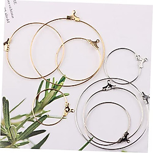 40 Pcs DIY Jewelry Making Supplies Ear Clips Accessories DIY Earring Hook Copper Earrings Accessories DIY Ear Jewelry