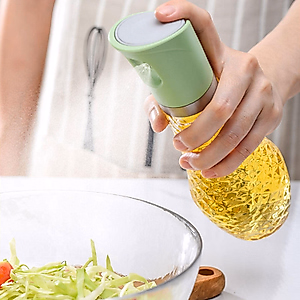 ZUREGO Oil Sprayer - 260ml Glass Olive Oil Sprayer Mister - Oil Sprayer for Cooking, Olive Oil Spray Bottle, Kitchen Gadgets Accessories for Air Fryer, Frying Cle-us