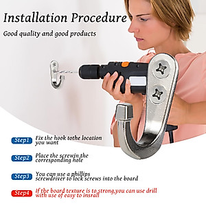 WODEGIFT 10 PCS Thickened Metal Wall Hook, Metal Wall Hooks for Coats, Heavy Duty Single Prong Wall Hooks with 20 Pieces Screws for Hanging Coats,Towel,Backpack, Hat, Dog Leashes, Coffee Mug