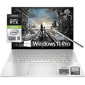 HP 2023 Envy 16" Touchscreen Gaming Laptop, GeForce RTX 4060, 13th Gen 14-Core Intel i9-13900H, 16:10 WQXGA (2560 x 1600) Display, 32GB DDR5 5200MHz RAM, 2TB SSD, Backlit KB, Thunderbolt 4, Win11 PRO