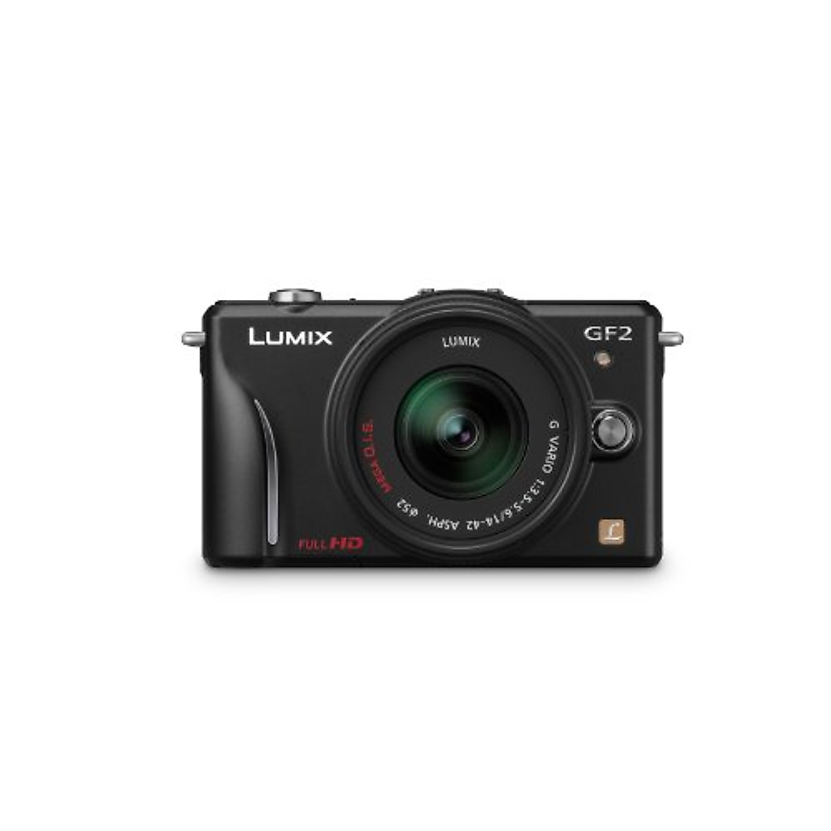 Panasonic Lumix DMC-GF2 12 MP Micro Four-Thirds Mirrorless Digital Camera with 3.0-Inch Touch-Screen LCD and 14-42mm Lens (Black)