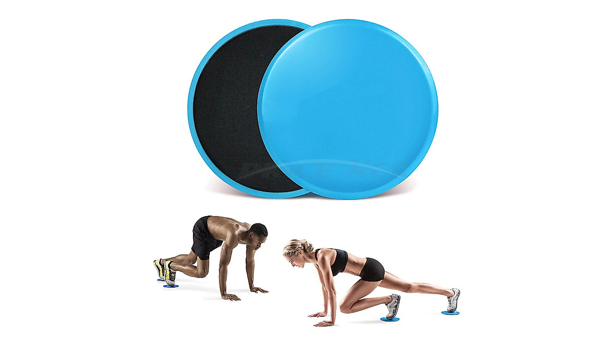 2 Pack Dual Sided Gliding Discs for Full Body Fitness and Core Workout