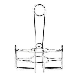 G.E.T. 4-221623 Metal Condiment Condiment Caddy with Number Holder, 4 Compartment, Chrome