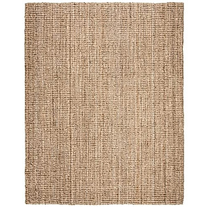 SAFAVIEH Natural Fiber Collection 8' x 10' NF447A Handmade Chunky Textured Premium Jute 0.75-inch Thick Area Rug