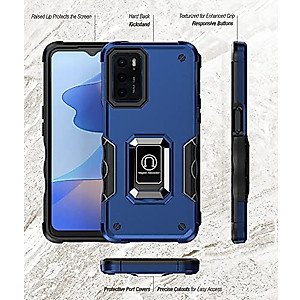 Compatible with Oppo Reno 6 5G, Armor Bumper Case for Oppo Reno 6 5G with Built-in Kickstand Shockproof Hybrid Heavy Duty Cover Tough Case for Oppo Reno 6 5G