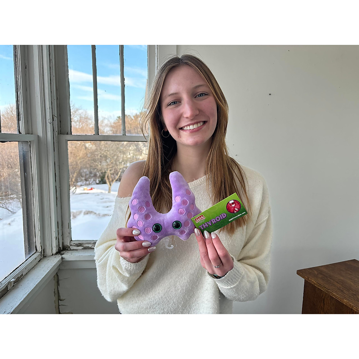 GIANTmicrobes Thyroid Plush, Thyroid Stuffed Animal, Thyroid Surgery Recovery Gifts, Lupus Gifts, Thyroid Cancer Awareness, Endocrinologist Gift, Endocrinology Gift, Thyroidectomy, Hypothyroid Gift