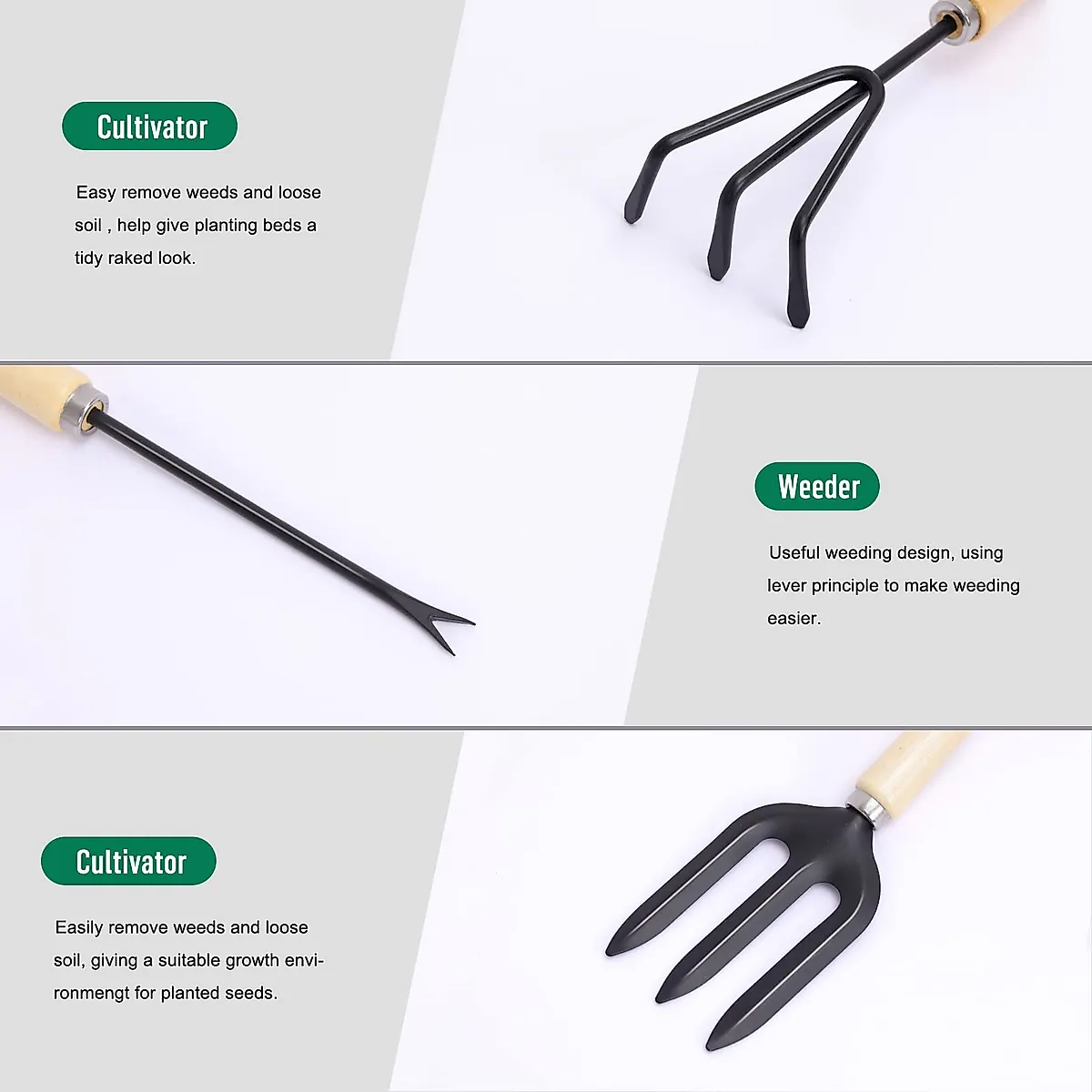 Whonline Gardening Tool Set of 10,Gardening Tools and Supplies,Garden Tool Kit with Bag Gloves, Indoors Outdoors for Women Men Gift