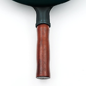 welsteepse Carbon Steel Wok Traditional Hand Hammered Wok,14 Inch,Round Bottom(Roasted Blue)