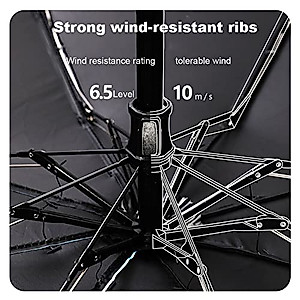 Aikelai Mini Travel Umbrella with Case , 8 Ribs Folding Small Compact Portable Umbrella for Sun and Rain, Windproof Sun Protection (rainbow)