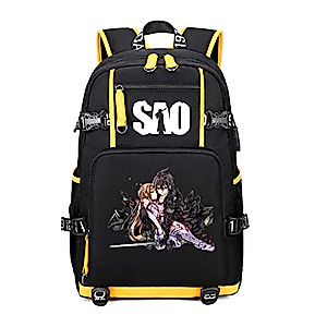 ISaikoy Anime Sword Art Online Backpack Bookbag Daypack School Bag Laptop Shoulder Bag N3