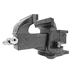 WEN Bench Vise, 5-Inch, Cast Iron with Swivel Base