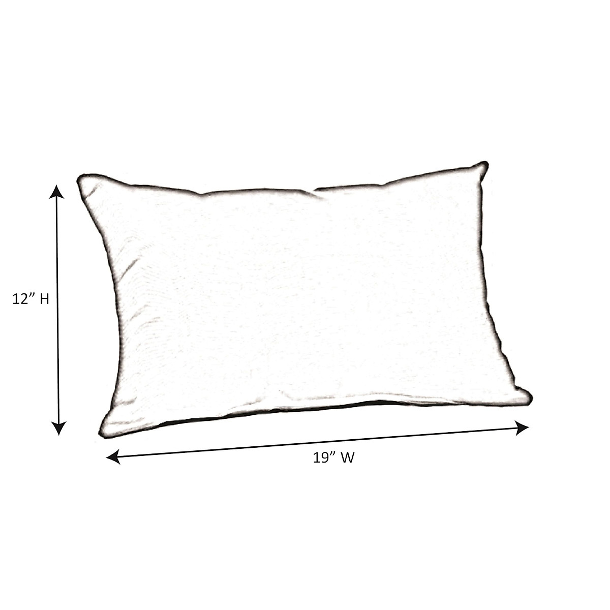 Naturesroom Sunbrella Outdoor Pillows for Patio Furniture - 19" W x 12" L x 6" T, Waterproof Lumbar Pillow with Comfort, Style & Durability Designed for Outdoor Living - Made in The USA