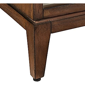 Signature Hardware 953494-36-UM-8 Hytes 37" Free Standing Single Vanity Set with Mahogany Cabinet, Vanity Top, and Oval Undermount Vitreous China Sink - 8" Faucet Holes