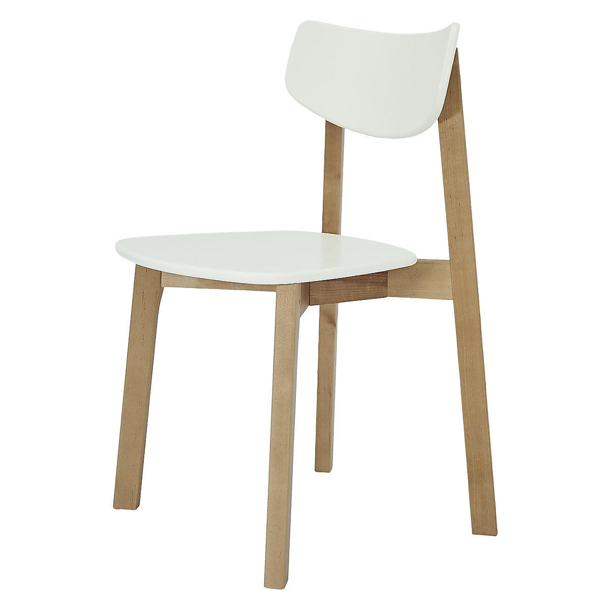 DAIVA CASA Wooden Chair Set of 2 - Vega - Chair with Wooden Seat and Back, Brown - Modern Scandinavian Furniture for Kitchen, Dining Room, Living Room, and More
