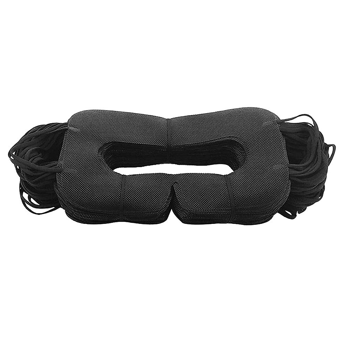 YinQin 100 PCS VR Disposable Eye Mask VR Headset Cover Mask, Sanitary VR Eye Mask, Black VR Eye Mask Cover, Sweatproof VR Headset Cover Mask Universal Eye Mask for VR (Black)