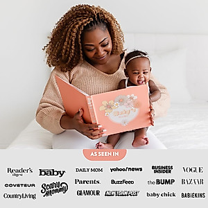 Lucy Darling Baby Memory Book, Themed Baby First Year Book, First 5 Years Journal & Photo Album for Baby Boy/Girl, Keepsake Books, Gender Neutral Memories & Milestone Book, Mom Gift - Flower Child