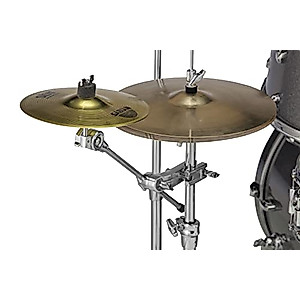 Pearl CH70 Cymbal Boom Attachment Clamp with 15" Solid Boom Arm, Multi-Angle Mounting Clamp, and UniLock Gearless Cymbal Tilter for Splash, Crash, and Effects Cymbals.